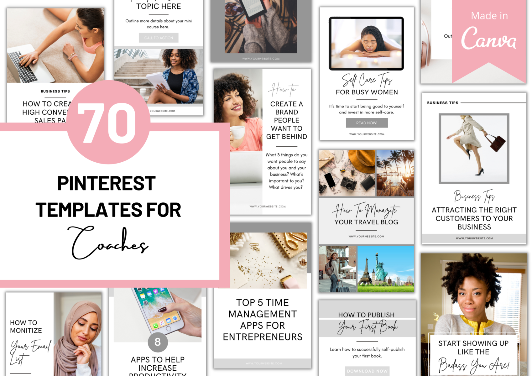 70 Grey Customisable Pinterest Pin Templates | The Women's ...