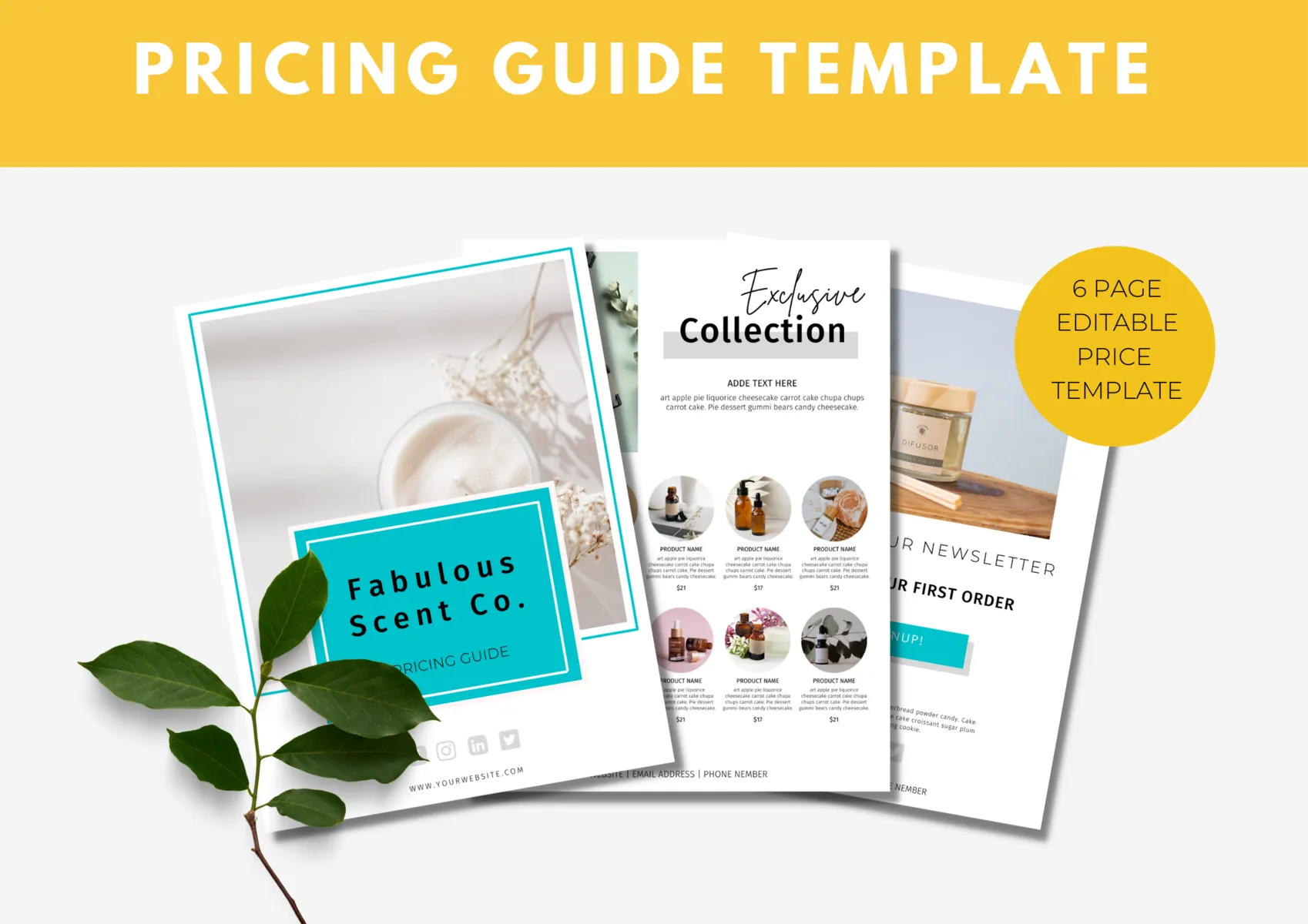 Pricing Guide Template - Wholesale Line Sheet | The Women's ...