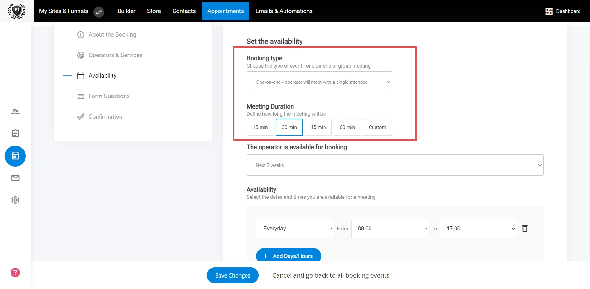 How to Set your Booking Availability?