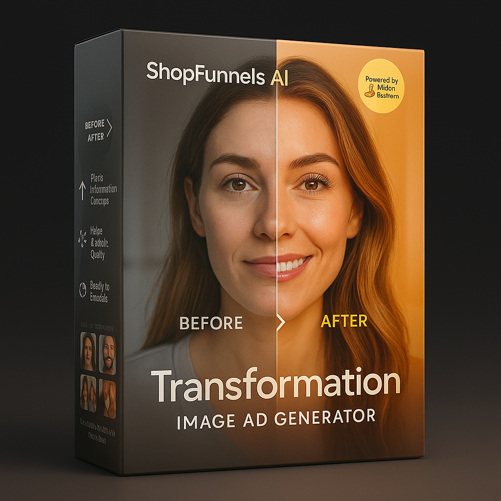 ShopFunnels AI Transformation Image Ad Generator