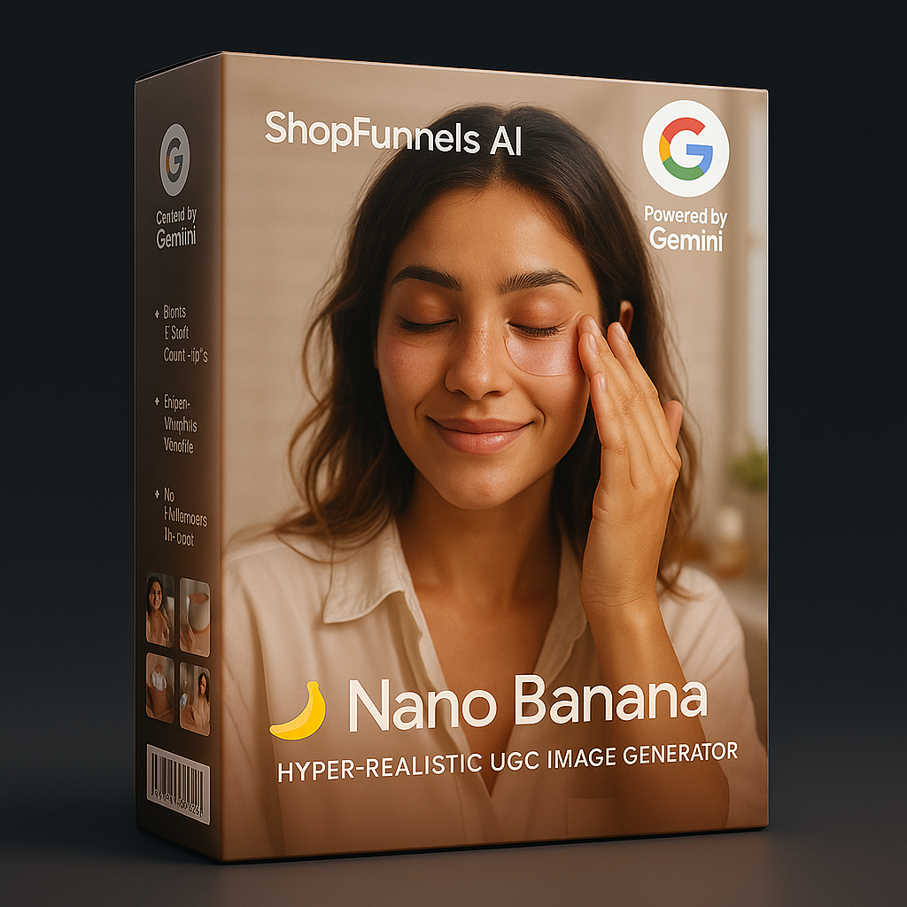ShopFunnels AI Nano Banana Hyper Realistic UGC Image Generator