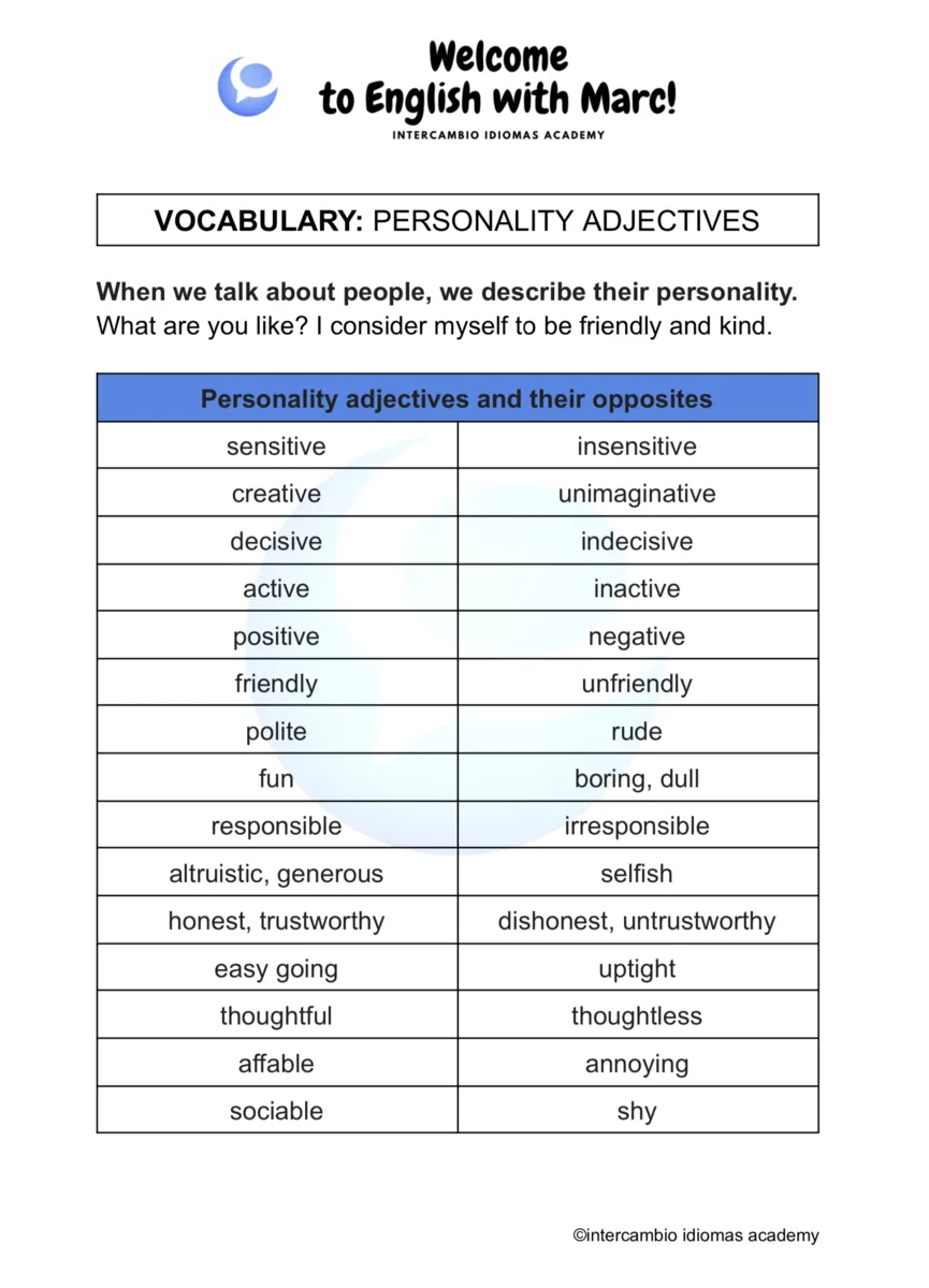 Descubre tu personalidad a través de los adjetivos: Una guía para ...