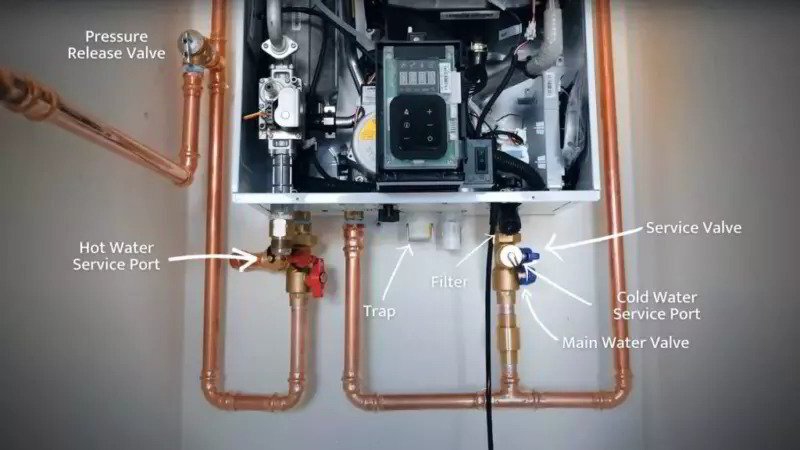 Flushing tankless water heater store
