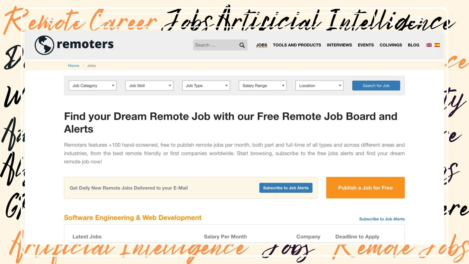 Remoters - Find your Dream Remote Job with our Free Remote Job Board and Alerts