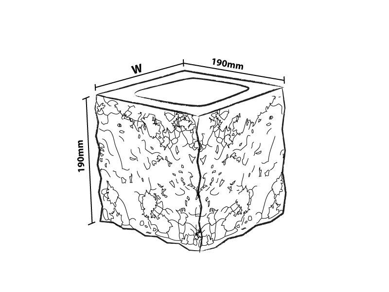 Split-Face Return Half Block - Tristar