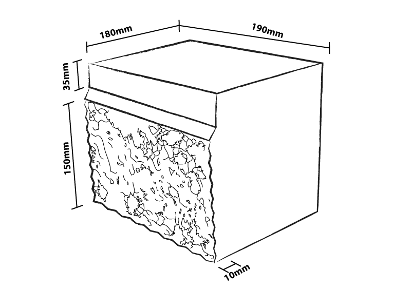 Split-Face Ledge Half Block - Tristar