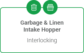Linen Chute Intake Hopper Doors - Segregated Garbage Intake Hopper