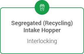 Linen Chute Intake Hopper Doors - Segregated Garbage Intake Hopper
