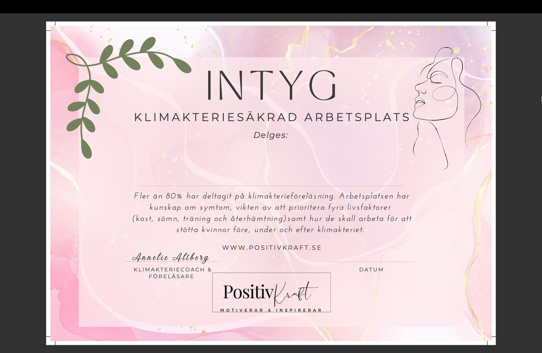 Klimakteriesäkrad arbetsplats!
