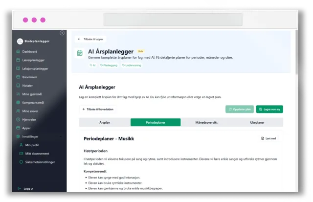 Skoleplanlegger.no - Ikke "bare" en lærerplanlegger