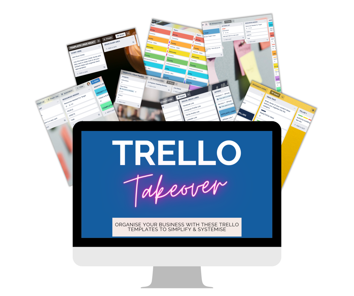 Trello Takeover - Trello Templates Bundle for Small Businesses
