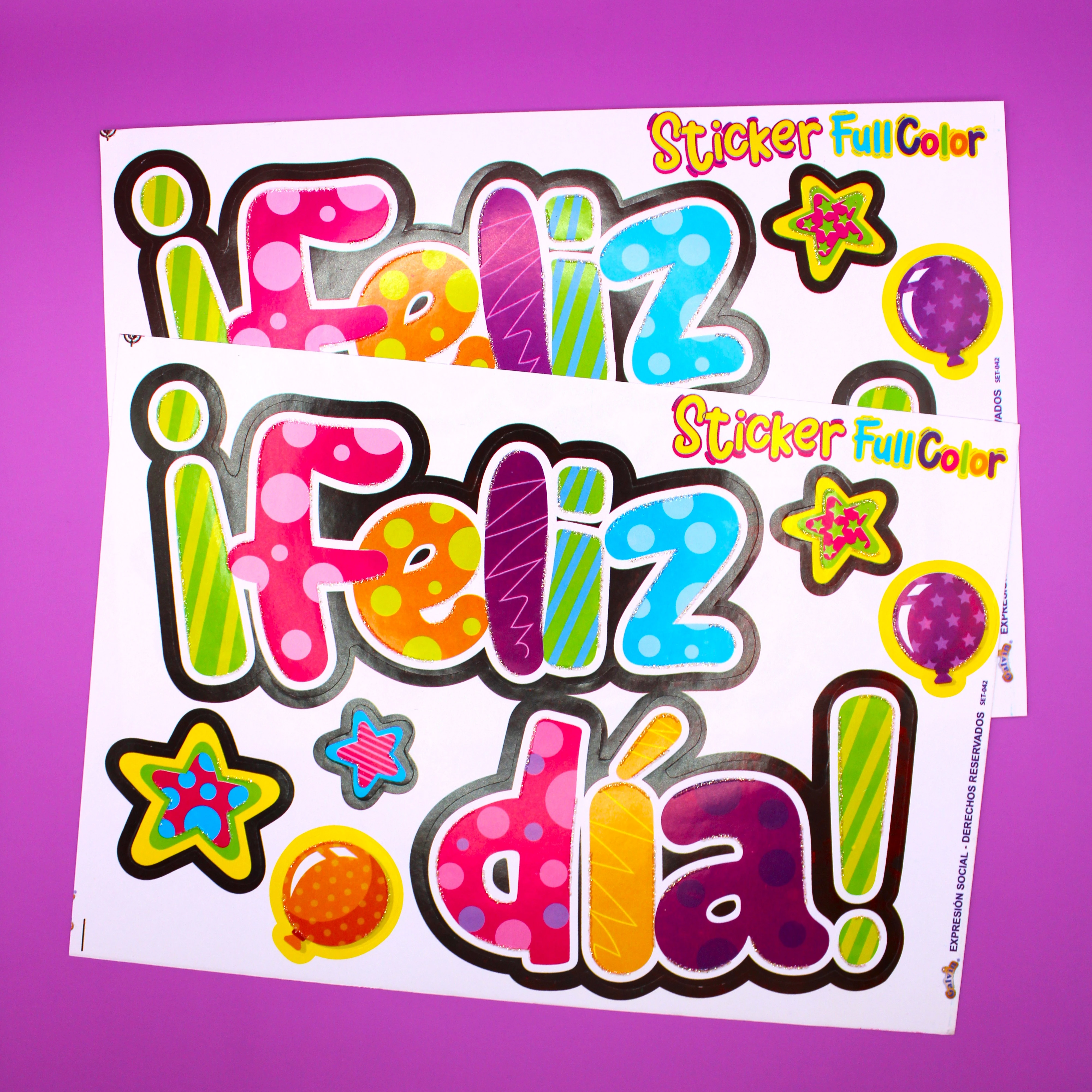 STICKER DECORATIVO FULL COLOR FELIZ DÍA 2
