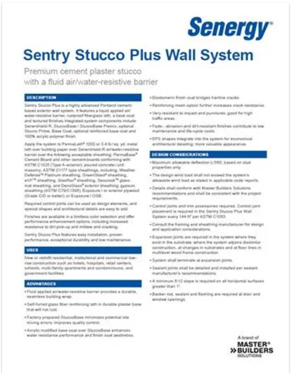 Sentry Stucco Plus | Stucco Wall System