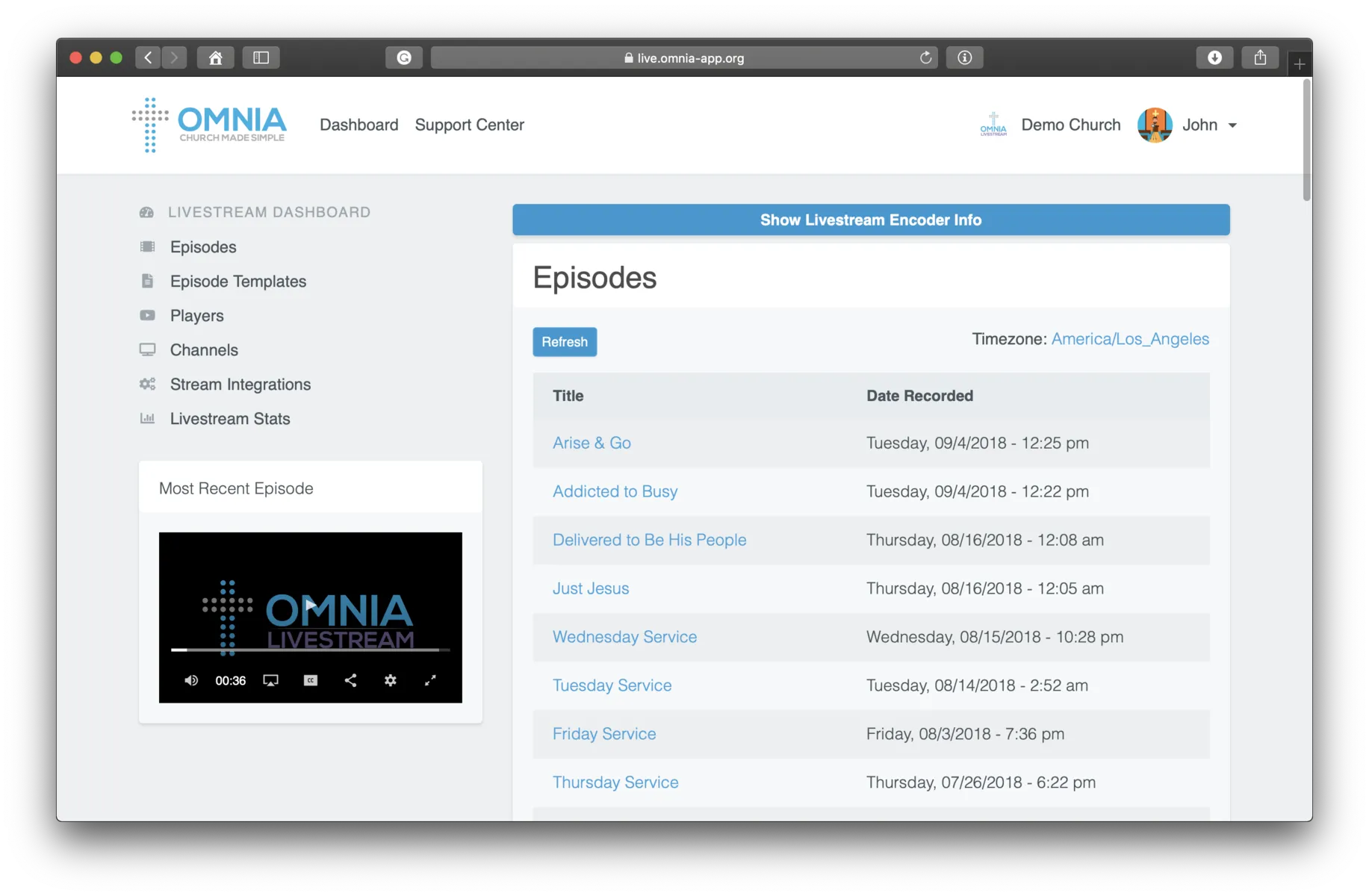 Omnia Livestream 2.0