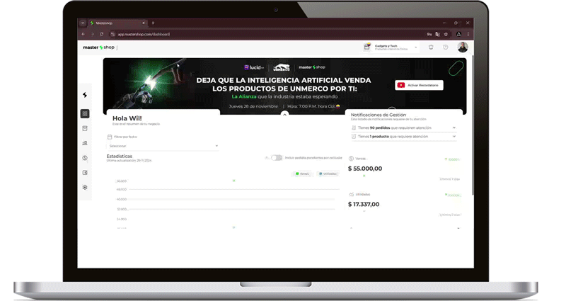 Novedades de Funcionalidades | Plataforma Mastershop