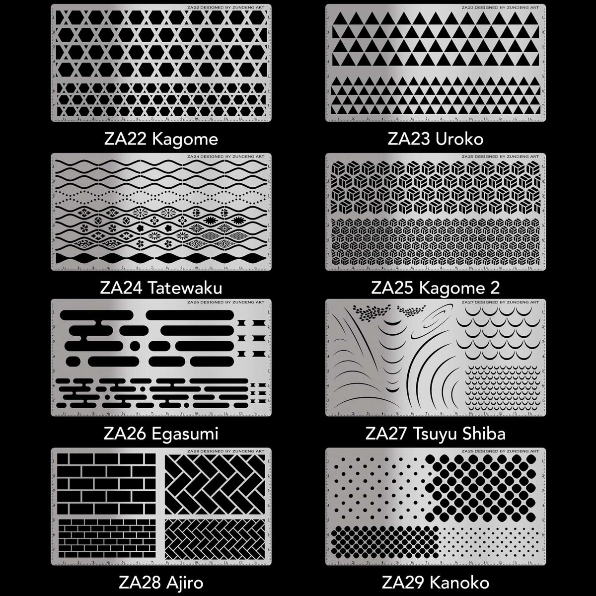 Wagara Stencil Set for Traditional Japanese Patterns