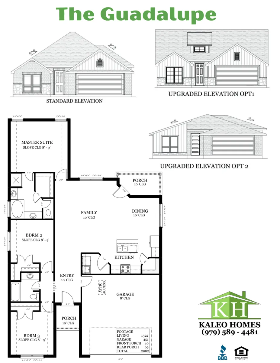 New Home Builder Floor Plans | KALEO Homes In College Station