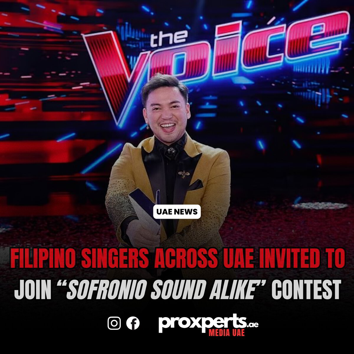 FILIPINO SINGERS ACROSS UAE INVITED TO JOIN “SOFRONIO SOUND ALIKE” CONTEST