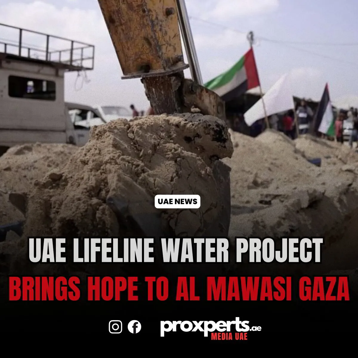 UAE’S ‘LIFELINE’ WATER PROJECT REACHES AL-MAWASI IN GAZA