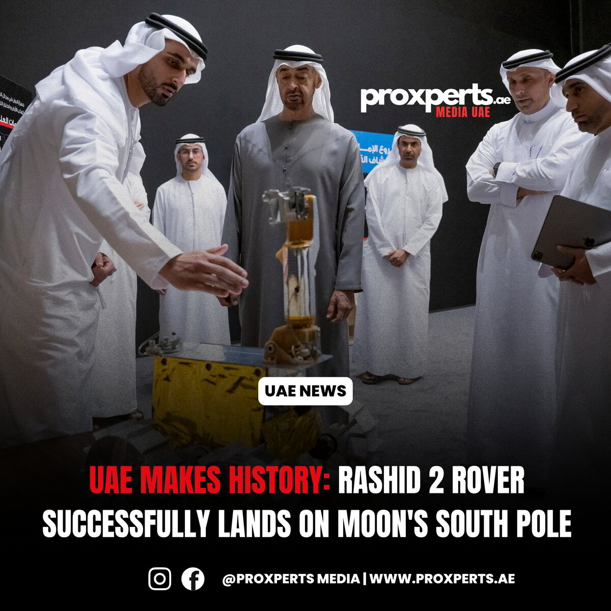 UAE Makes History: Rashid 2 Rover Successfully Lands on Moon's South Pole