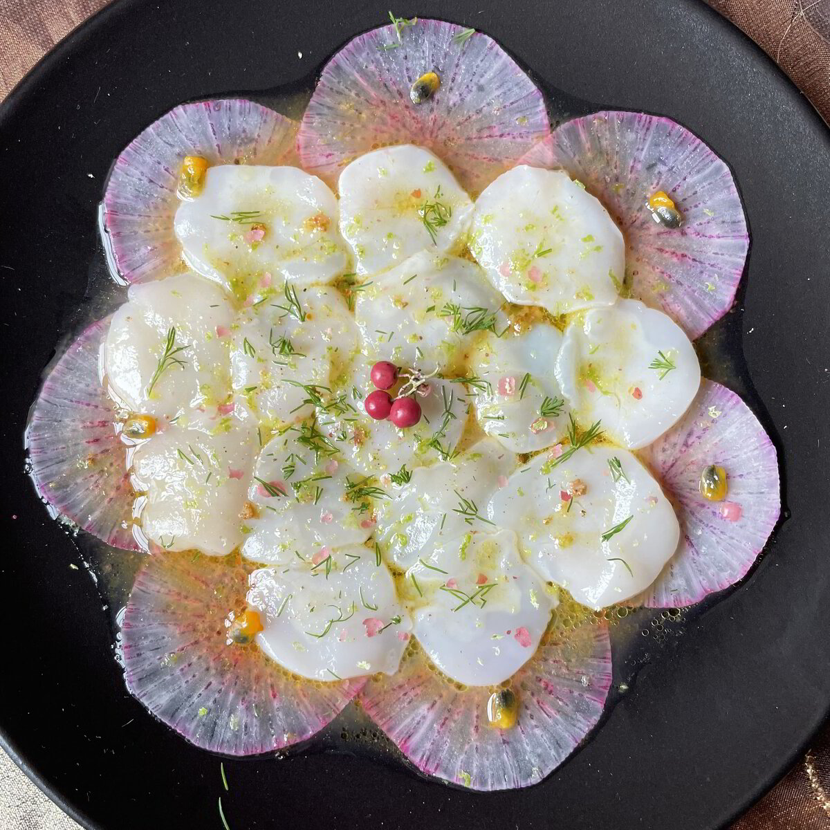 Carpaccio de Saint Jacques aux fruits de la passion