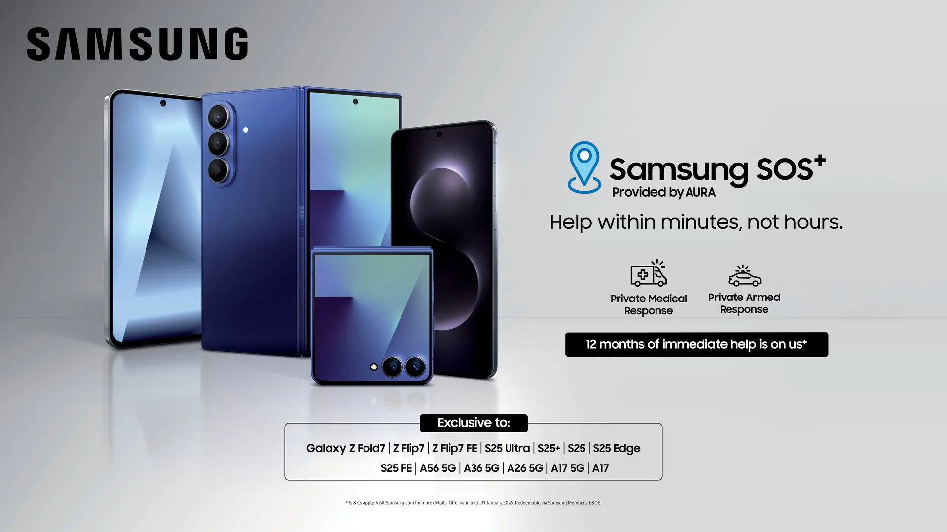 Samsung Extends SOS+ Provided by AURA to More Galaxy Devices