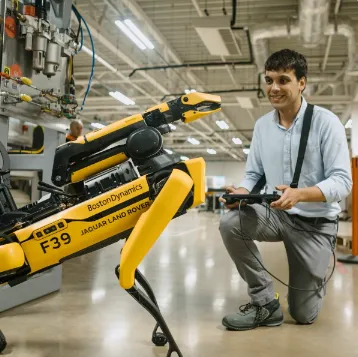 JLR reveals a robotic guard dog that uses AI to serve and protect