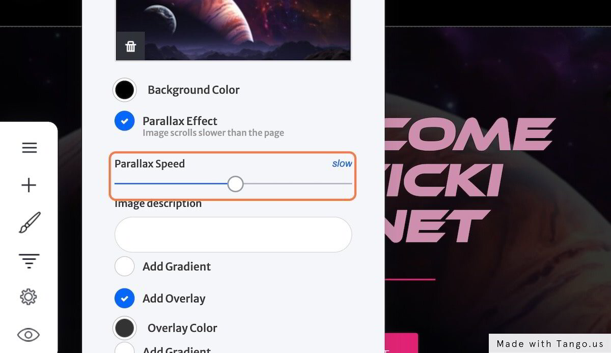 BAKND - How to Add Parallax Effect
