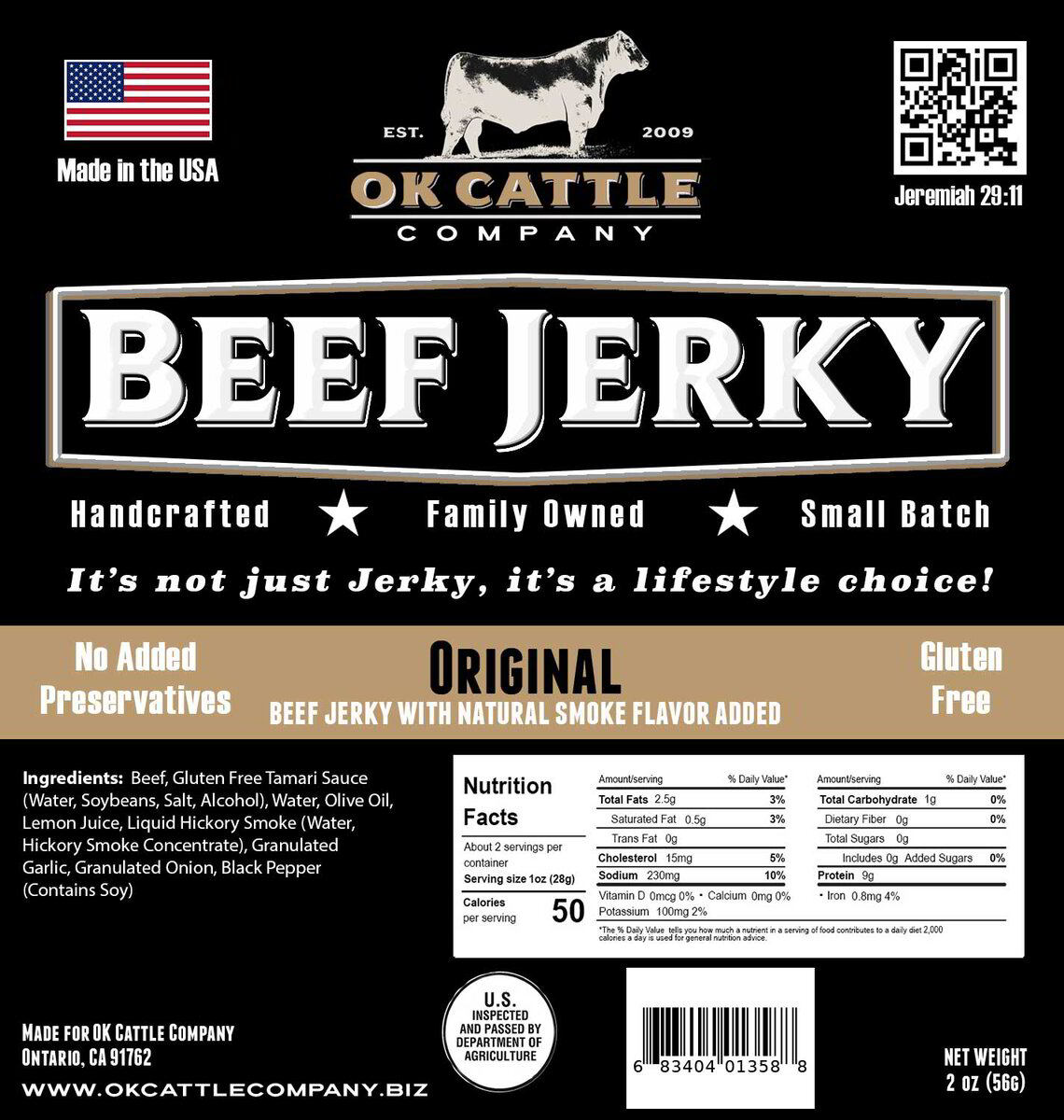 Original Zero Sugar Beef Jerky