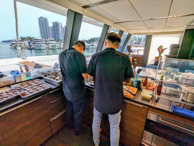 Yacht BBQ Singapore | Live Station Barbeque on Yacht | Chef De Maison
