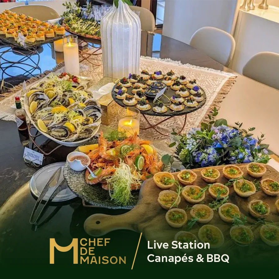 Live Station Canapés & BBQ 35-40 pax | Premium Canape Catering w ...