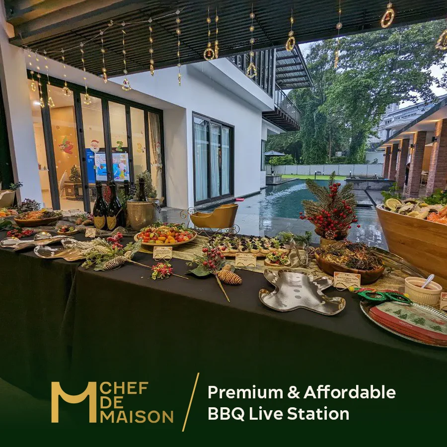 Premium & Affordable BBQ Live Station 65pax | BBQ Catering with Chef ...