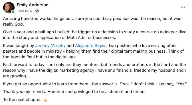 Digital Tentmakers | FB Ads Bootcamp Coaching