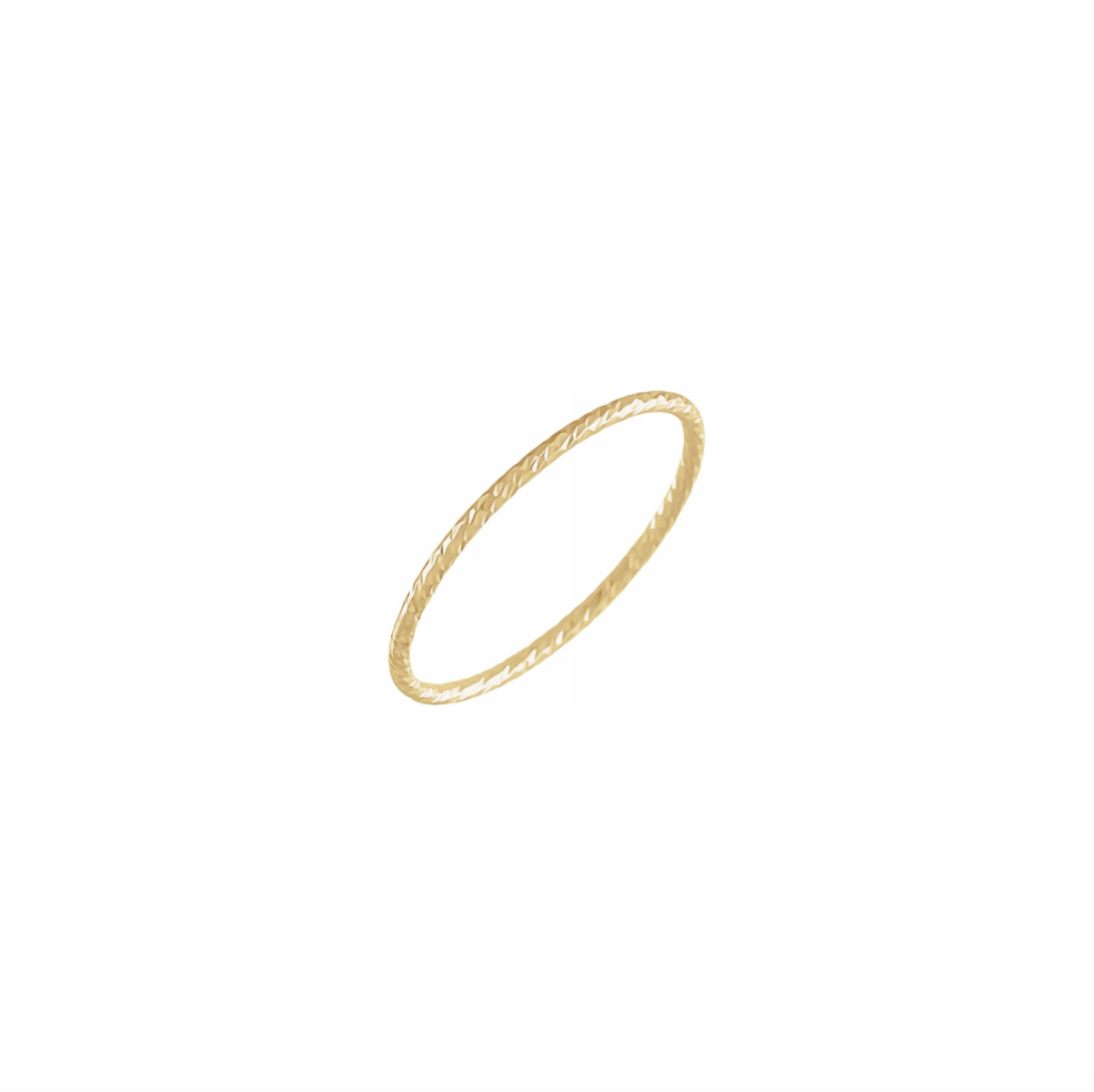 14K Gold Textured Stackable Ring