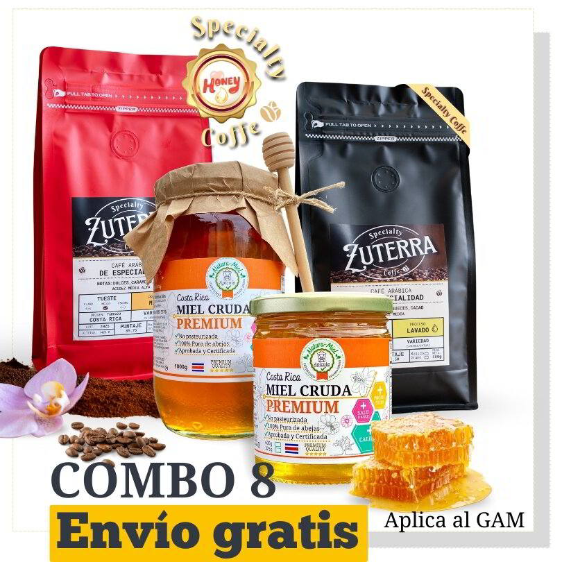 (COMBO #8): 500g Café Red Honey de especiliad + 500g Café lav de especialidad + 1 kilo Miel ...
