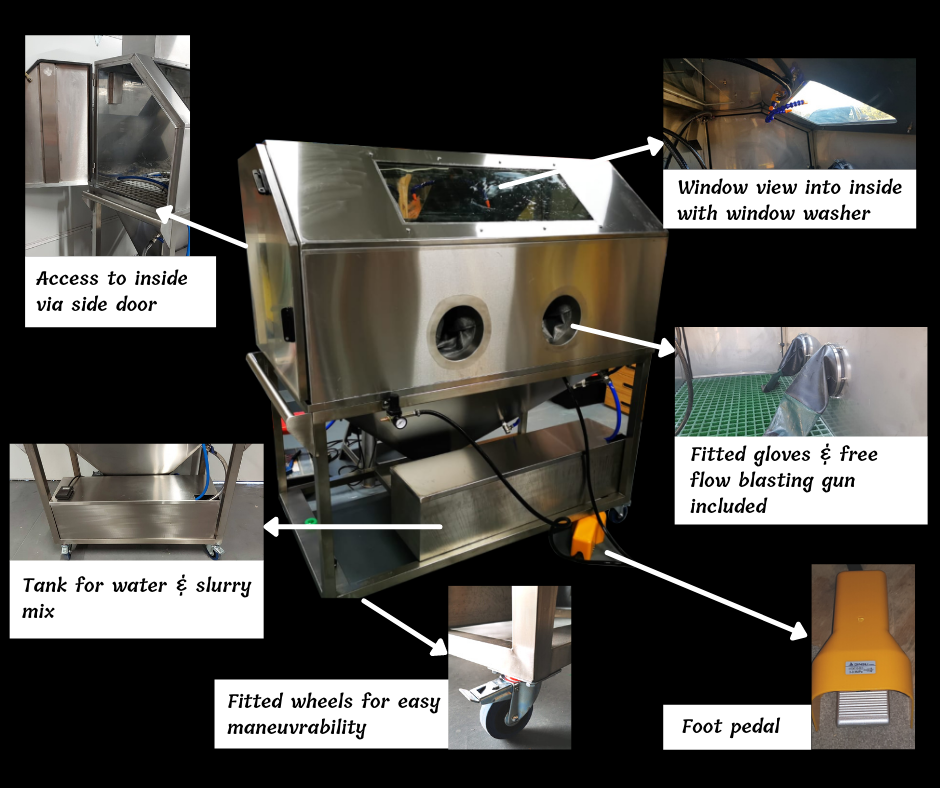 Our Products large stainless steel vapour blasting unit