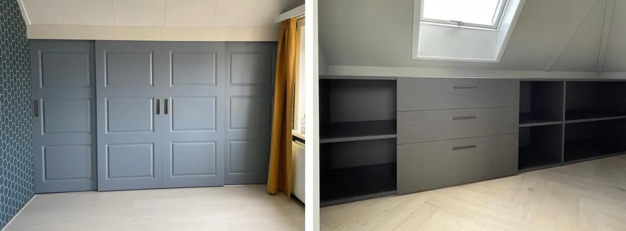 Een kast op maat, dé oplossing voor onder een schuine wand