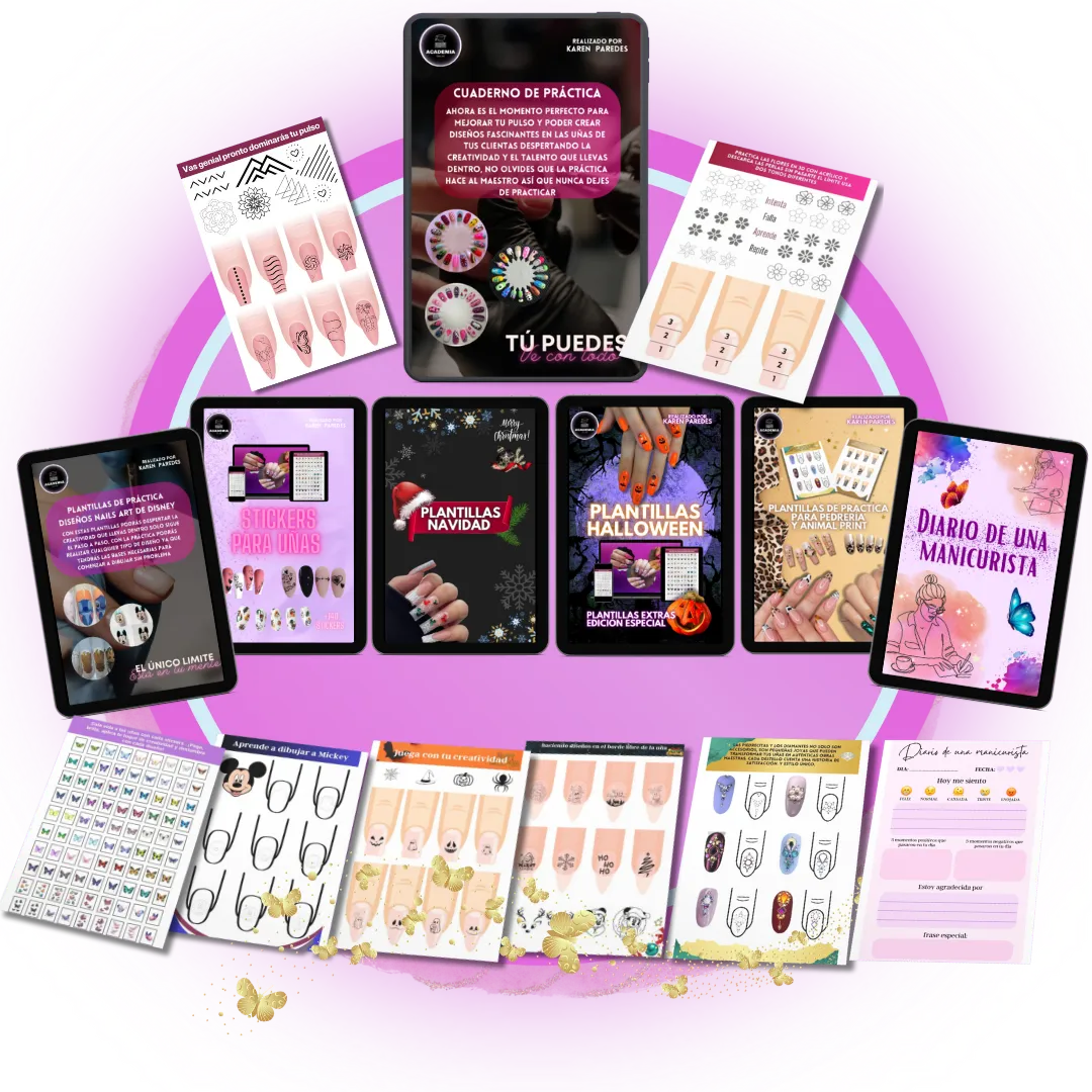 Plantillas de práctica de uñas