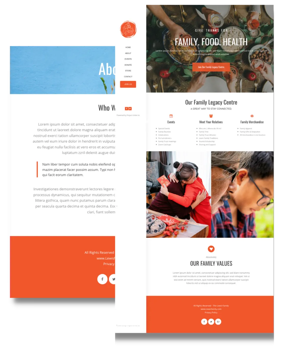 Create a Personalized Family Website | Kinnectli