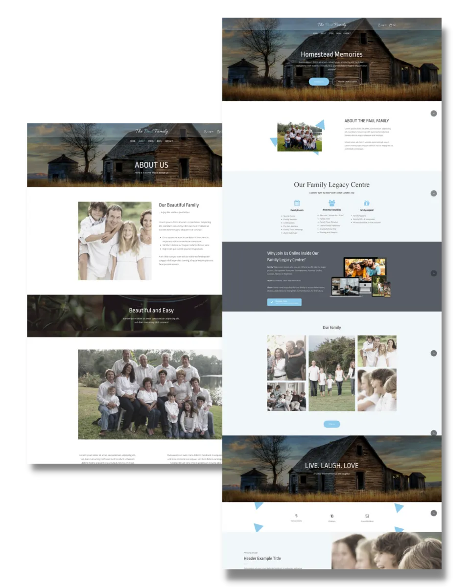 Create a Personalized Family Website | Kinnectli