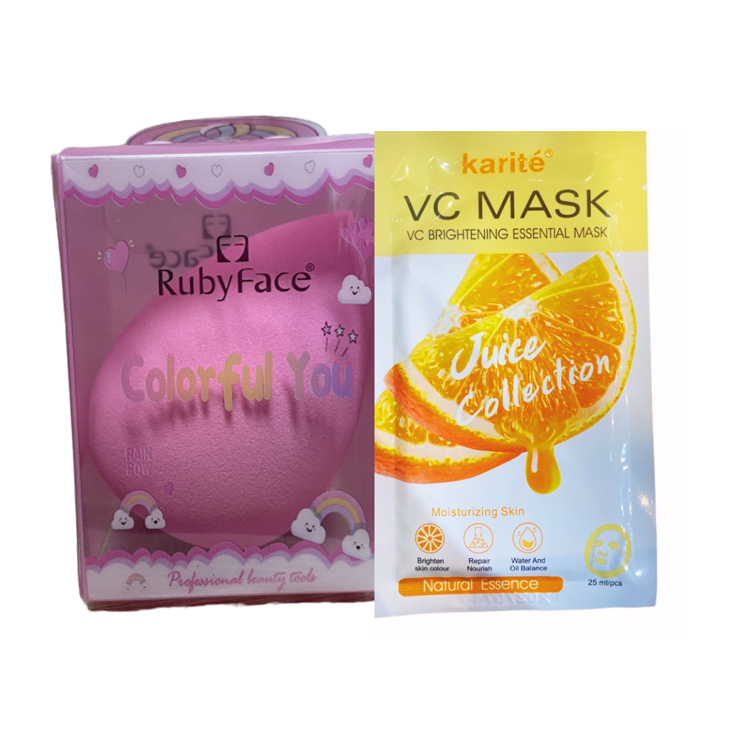BEAUTY BLENDER ESPONJA RUBY FACE + UN VELO FACIAL DE VITAMINA C BEAUTY BLENDER ESPONJA RUBY FACE + UN VELO FACIAL DE VITAMINA C