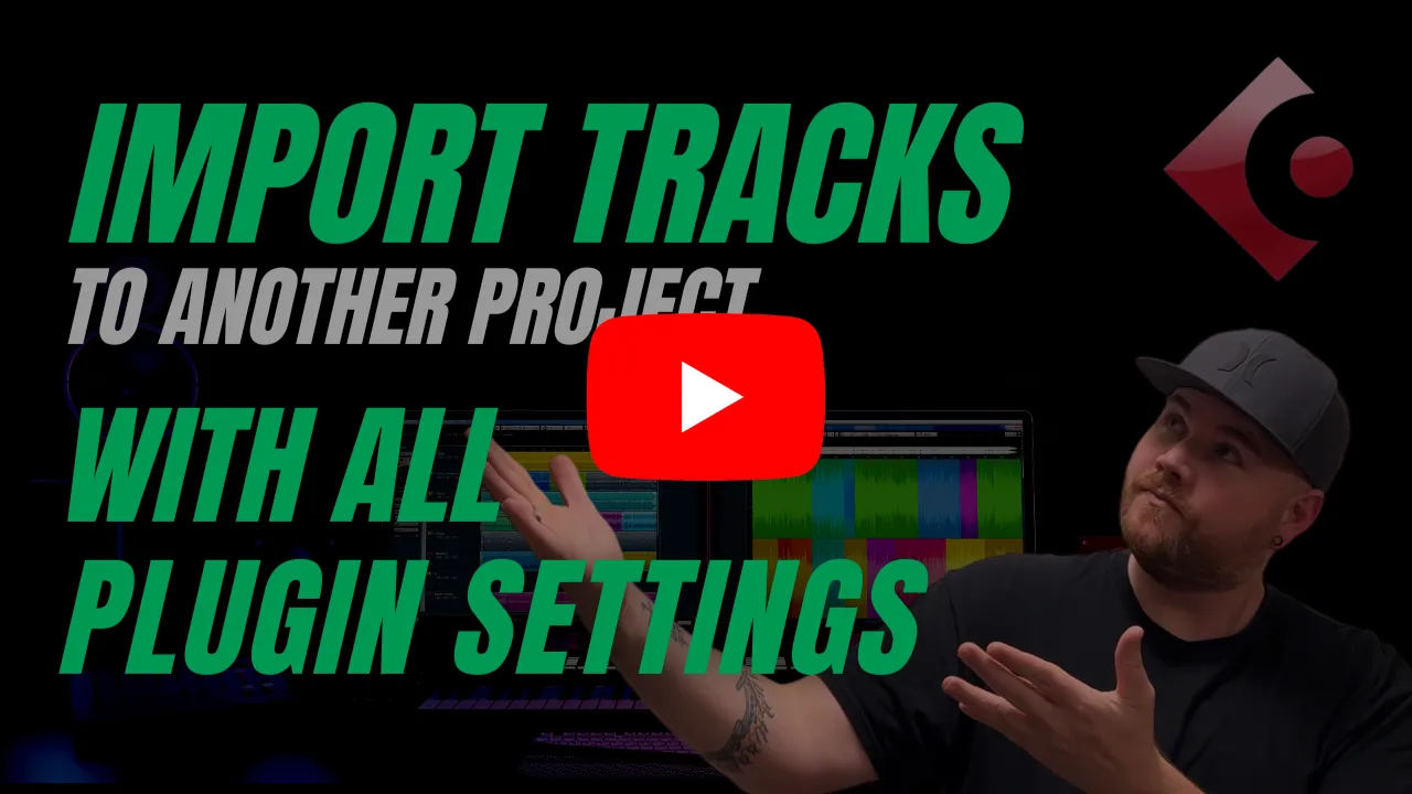 COPY TRACKS to another Cubase project WITH ALL plugin settings intact!