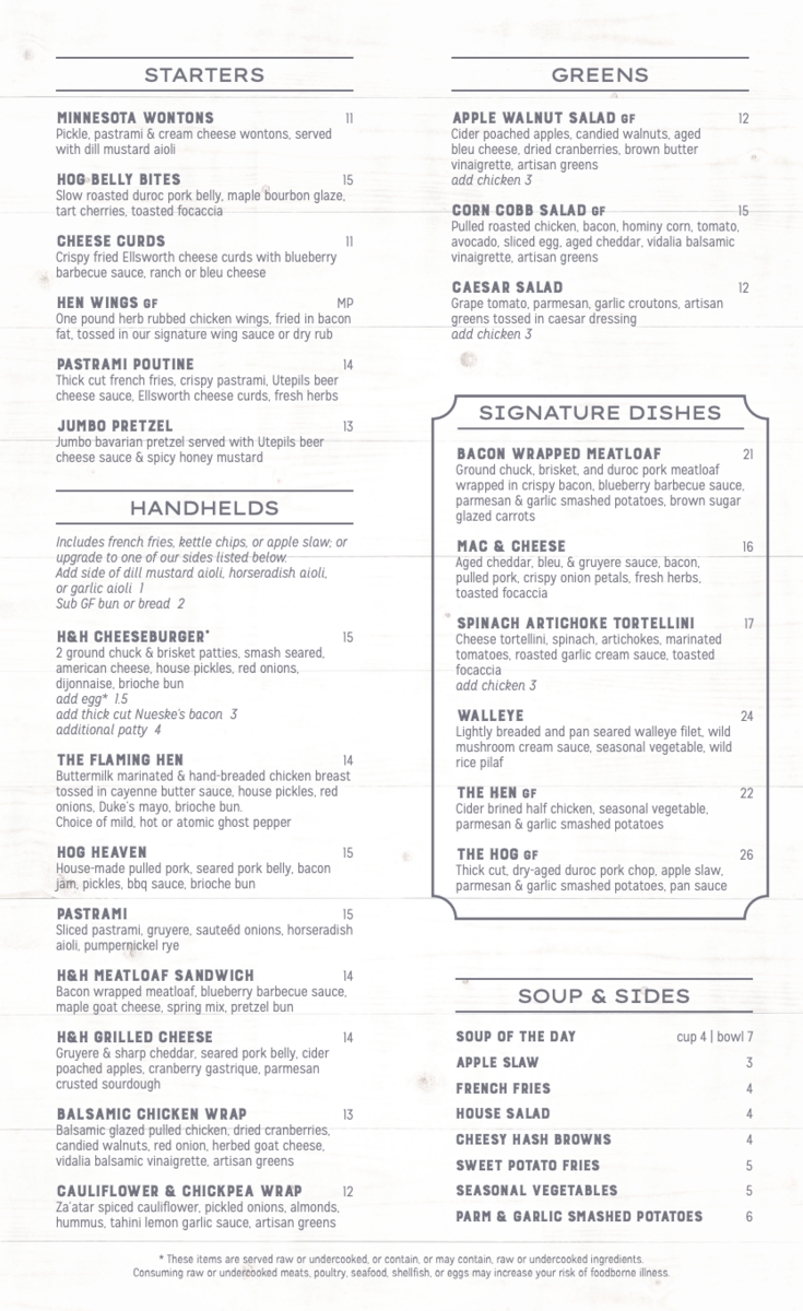 H&H Menus