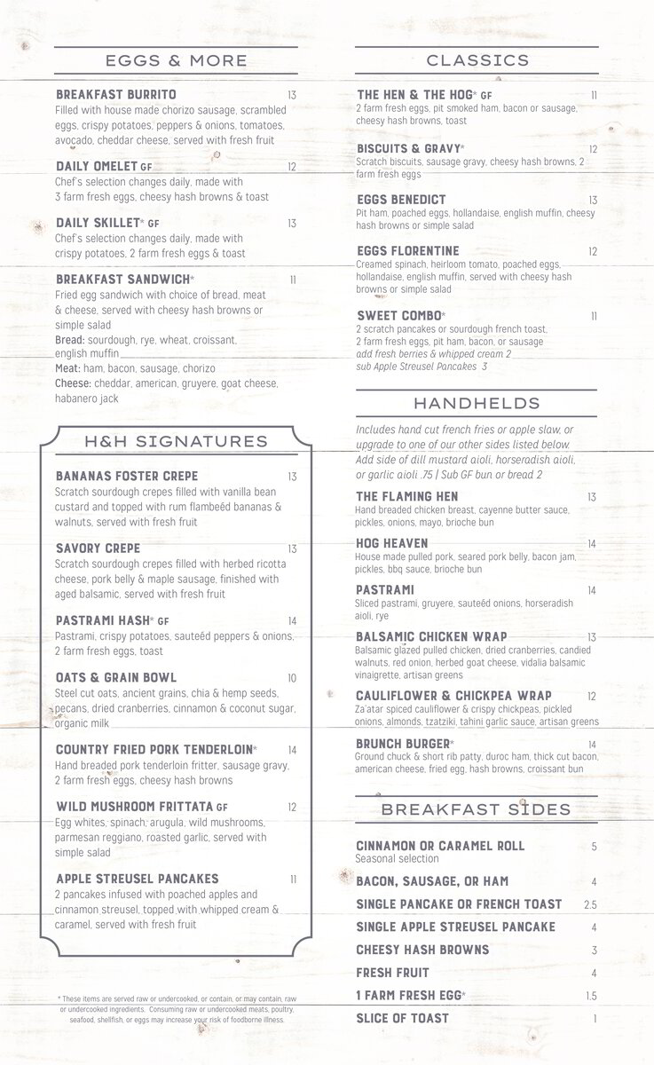 H&H Menus