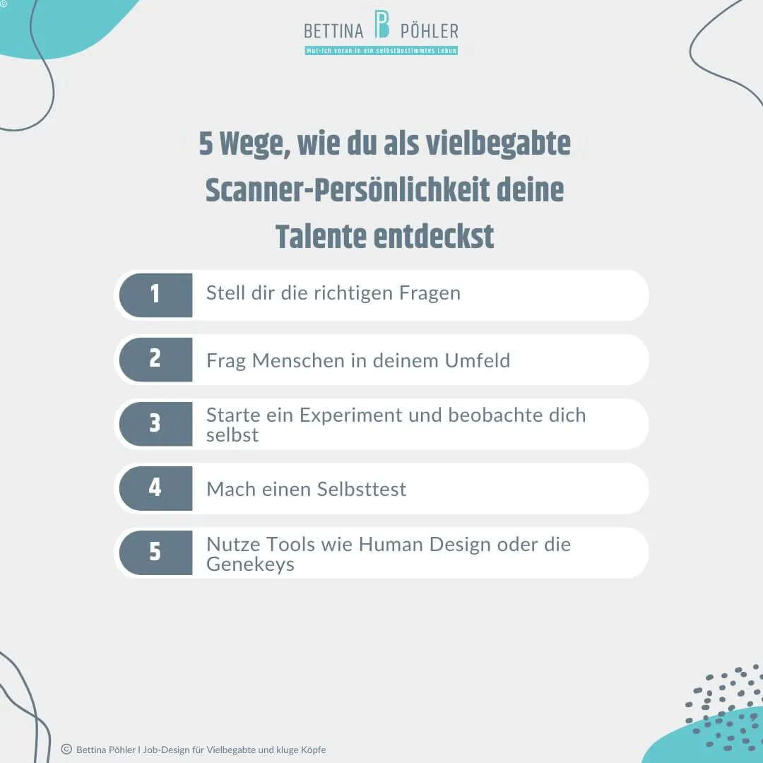 Talente finden: 5 Wege, wie's auch Scanner-Persönlichkeiten gelingt