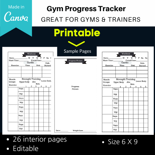Gym Progress Tracker Template Gym Progress Tracker Template