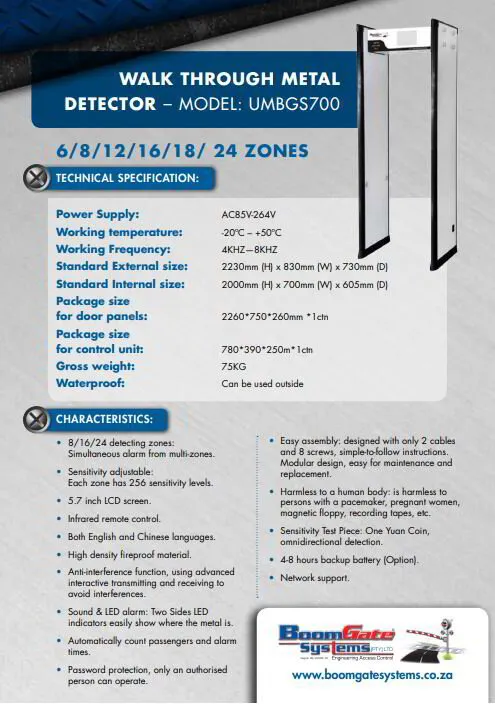Locks and Detector Brochures - Magnetic Locks, Metal Detectors & More