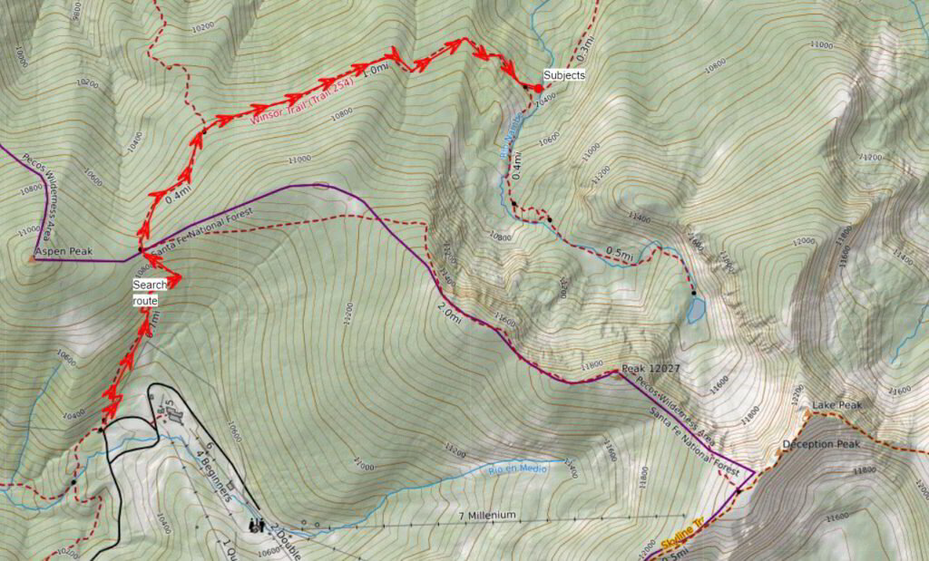 Lost hiker in Santa Fe National Forest