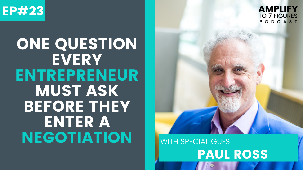 Ep #23 One question every entrepreneur must ask before they enter a ...