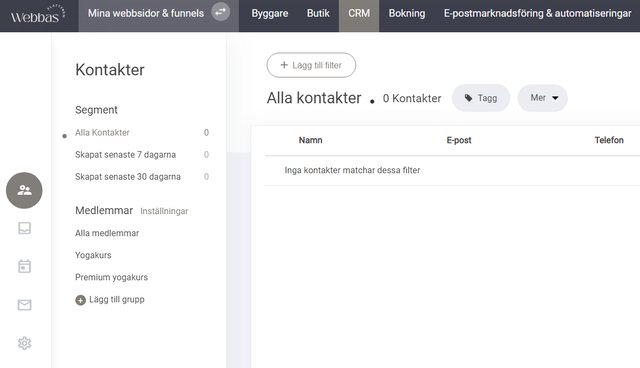 Skapa din hemsida, webbshop eller funnel med Webbas plattform!